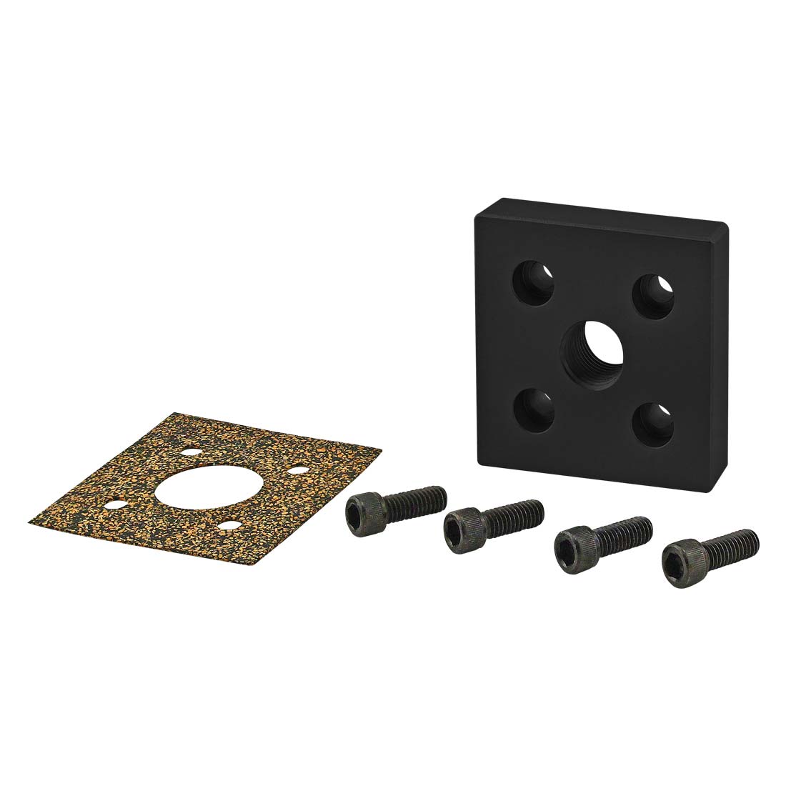 15 Series 5-Hole Square Pressure Manifold Feed Plate (2160-BLACK)