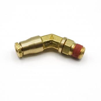 AQ54-DOTS 45 Degree Male Elbow Swivel | Brass Push to Connect | Alkon