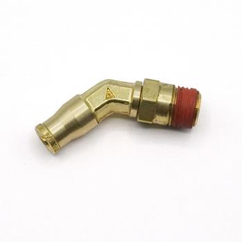 AQ54-DOTS 45 Degree Male Elbow Swivel | Brass Push to Connect | Alkon