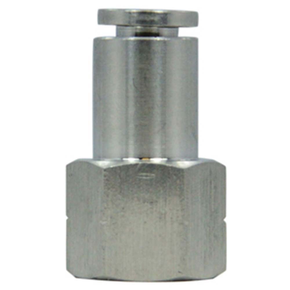 S/S Push-Quick Female Connector, 1/4", 3/8" NPT (PQS-FC08W)