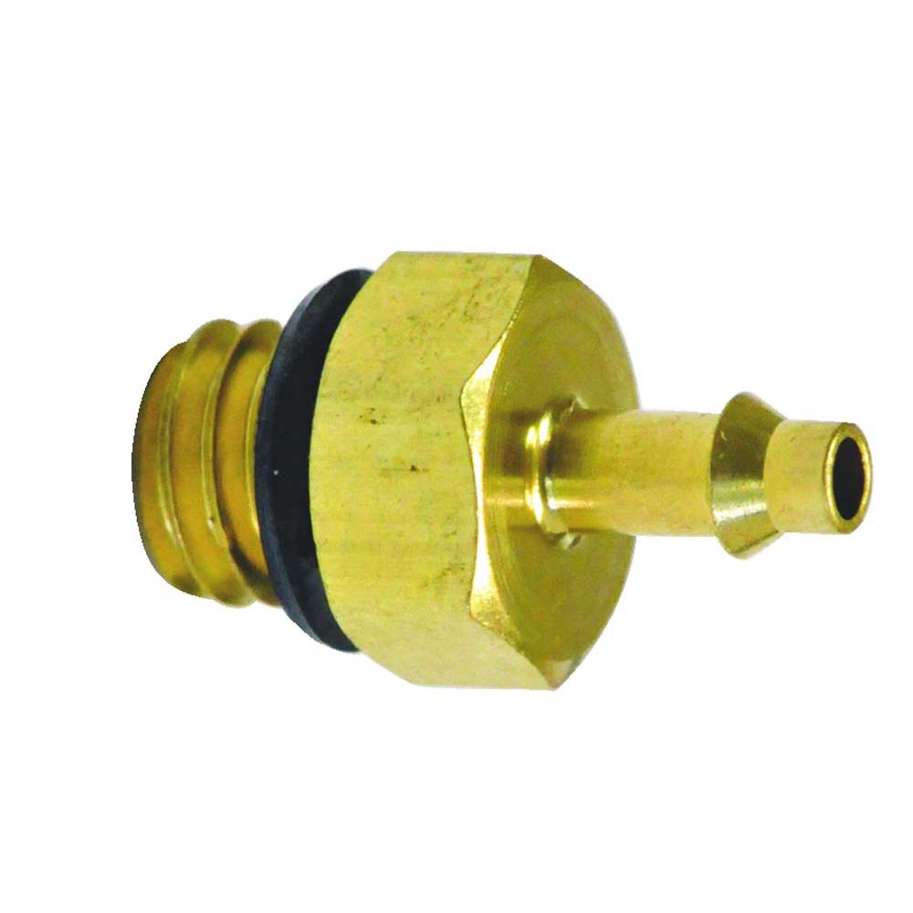 #10-32 Male with Captivated O-Ring to Barb, 3/32" (11792-8-BLK)