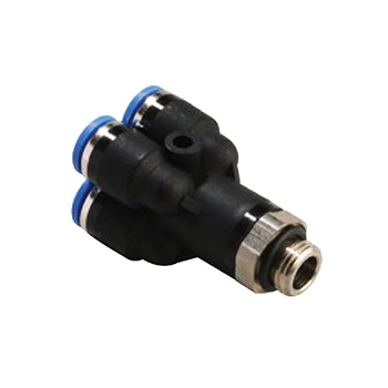 6mm Tube x 1/8" BSPP Thread - Male Double Y (GPXT 06G01 EPNI)